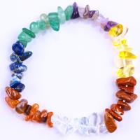 China Natural Gemstone Chakra Bracelet Irregular Chip Gravel Healing Energy Stone Jewelry OEM ODM 8mm for sale