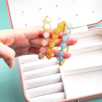 China Wire Wrapped Healing Round Bead Gemstone Bangle Bracelet Jewelry for sale