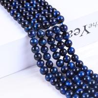 China 8mm Natural Dark Blue Tiger Eye Gemstone Beads 45cm Strand 35g for DIY Jewelry Making and Crafting for sale