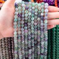 China Natural Fluorite Crystal Round Beads 4-12mm for DIY Jewelry Making - 10 Strands with Custom Sizes for sale