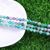 China Natural Fluorite Crystal Round Beads 4-12mm for DIY Jewelry Making - 10 Strands with Custom Sizes for sale