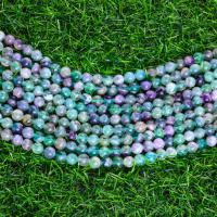 China Natural Fluorite Crystal Round Beads 4-12mm for DIY Jewelry Making - 10 Strands with Custom Sizes for sale