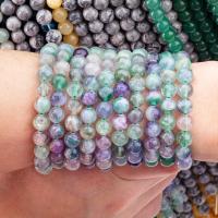 China Natural Fluorite Crystal Round Beads 4-12mm for DIY Jewelry Making - 10 Strands with Custom Sizes for sale