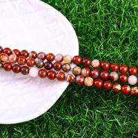 China Natural Red Jasper Round Beads 4-12mm Loose Gemstone Strands for DIY Jewelry Making and Crafts for sale