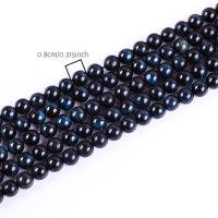 China 8mm Ink Blue Tiger's Eye Gemstone Beads 45cm Strand 35g for Jewelry Making DIY Accessories for sale