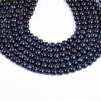 China 8mm Ink Blue Tiger's Eye Gemstone Beads 45cm Strand 35g for Jewelry Making DIY Accessories for sale