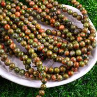 China Natural Unakite Round Beads 4-12mm Loose Gemstone Strands for DIY Jewelry Making and Custom Crafts for sale
