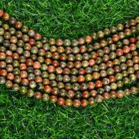 China Natural Unakite Round Beads 4-12mm Loose Gemstone Strands for DIY Jewelry Making and Custom Crafts for sale