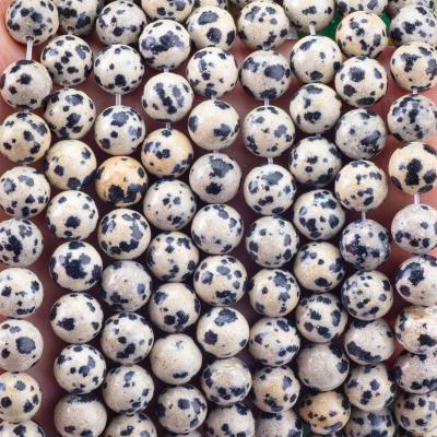 China 8mm Natural Diamatian Gemstone Beads 45cm Strand for Jewelry Making DIY - 35g per Strand for sale