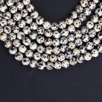 China 8mm Natural Diamatian Gemstone Beads 45cm Strand for Jewelry Making DIY - 35g per Strand for sale