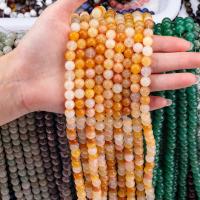 China Natural Yellow Jade Round Beads 4-12mm Loose Bead Strands for DIY Jewelry Making for sale