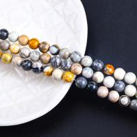 China Natural Picasso Stone Beads 8mm 45cm Strand for Jewelry Making Healing Crystal for sale