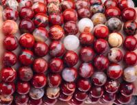 China Natural Red Jasper Round Beads 4-12mm Loose Gemstone Strands for DIY Jewelry Making and Crafts for sale