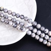 China 8mm Natural Map Stone Gemstone Beads 45cm Strand for Jewelry Making Healing Crystal for sale