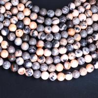 China 8mm Natural Pink Zebra Stone Beads 45cm Strand Healing Crystal Gemstone for Jewelry Making for sale