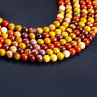China 8mm Natural Egg Yolk Stone Gemstone Beads 45cm Strand for Jewelry Making DIY for sale