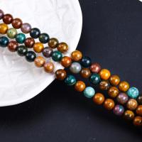 China Natural Ocean Stone Beads 8mm Round Gemstone Strand 45cm for Jewelry Making DIY Healing for sale