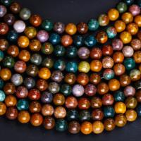China Natural Ocean Stone Beads 8mm Round Gemstone Strand 45cm for Jewelry Making DIY Healing for sale