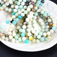 China Natural Amazonite Round Beads 4-12mm Loose Bead Strands for DIY Jewelry Making for sale