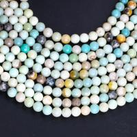 China Natural Amazonite Round Beads 4-12mm Loose Bead Strands for DIY Jewelry Making for sale