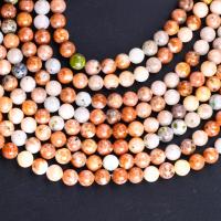China Natural Red Plum Blossom Stone Beads 8mm 45cm Strand for Jewelry Making DIY for sale