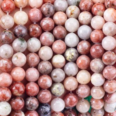 China Natural Red Plum Blossom Stone Beads 8mm 45cm Strand for Jewelry Making DIY for sale
