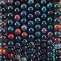 China Natural Blood Stone Round Beads 4-12mm Loose Strands for DIY Jewelry Making for sale