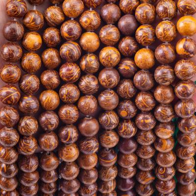 China Natural Golden-Thread Jade Round Beads 4-12mm Loose Bead Strands for DIY Jewelry Making for sale