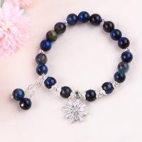 China Rainbow Tiger Eye 8mm Crystal Bead Stretch Bracelet Unisex Natural Gemstone Jewelry Gift for sale