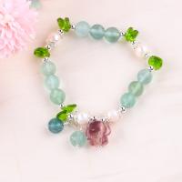 China 8mm Natural Fluorite Bead Bracelet Purple Melody Carving Unisex Jewelry Gift for sale