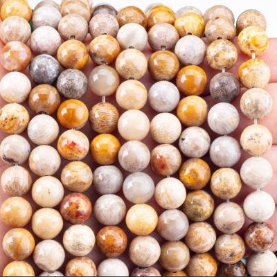 China Natural Chrysanthemum Stone Round Beads 4-12mm Loose Strands for DIY Jewelry Making for sale