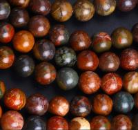 China Natural Red Turquoise Round Loose Beads 4-12mm 10 Strands for DIY Jewelry Making for sale