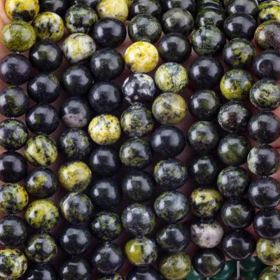 China Natural Serpentine Jade Round Beads 4-12mm Loose Strands for DIY Jewelry Making for sale