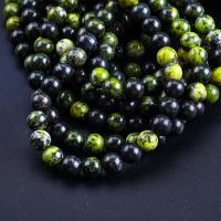China Natural Serpentine Jade Round Beads 4-12mm Loose Strands for DIY Jewelry Making for sale