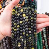 China Natural Serpentine Jade Round Beads 4-12mm Loose Strands for DIY Jewelry Making for sale