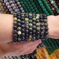 China Natural Serpentine Jade Round Beads 4-12mm Loose Strands for DIY Jewelry Making for sale