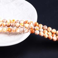 China 8mm Red Network Stone Beads 45cm Strand Natural Gemstone for Jewelry Making for sale
