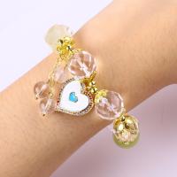 China Natural Clear Quartz Crystal 14mm Multifaceted Round Bead Bracelet for Meditation Healing for sale