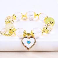 China Natural Clear Quartz Crystal 14mm Multifaceted Round Bead Bracelet for Meditation Healing for sale