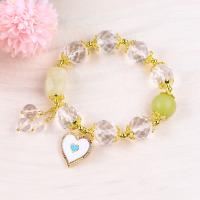 China Natural Clear Quartz Crystal 14mm Multifaceted Round Bead Bracelet for Meditation Healing for sale