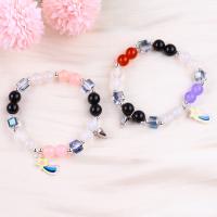 China 8mm Multi Color Natural Crystal Hearts Magnets Bracelet Unisex Healing Jewelry Gift for sale