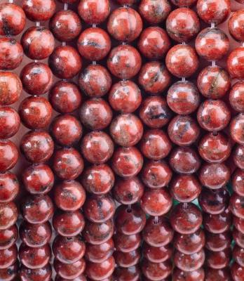 China Natural 8mm Sesame Jasper Loose Beads for Jewelry Making - 10 Strands MOQ, Custom OEM/ODM Available for sale