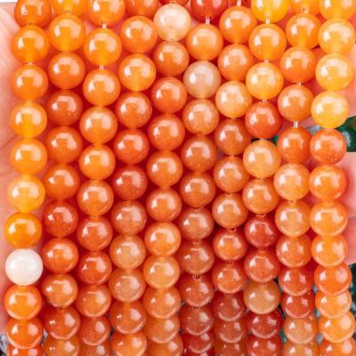 China Natural Red Aventurine 8mm Round Crystal Beads for Jewelry Making Bulk Strands for sale