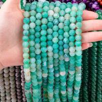China 8mm Green Weathered Agate Natural Crystal Beads Round Smooth Bulk for Bracelet Necklace DIY Jewelry Making for sale