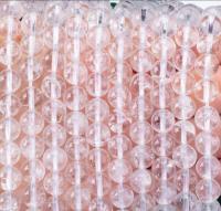 China Round Clear Quartz Bead Healing Crystal Beads For Jewelry Making for sale