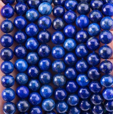 China Natural Lapis Lazuli Round Loose Beads 4-12mm Strands for DIY Jewelry Making for sale