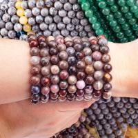 China 8mm Natural Wooden Jasper Round Loose Beads for Jewelry Making Bulk Wholesale for sale