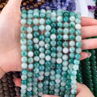 China 8mm Blue Jade Gemstone Beads 45cm Strand Natural Healing Crystal for Jewelry Making for sale