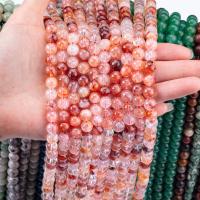 China Healing Energy Red Fire Quartz Round Semi Precious Gemstone Beads for sale