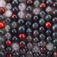 China 8mm African Blood Stone Beads 45cm Strand Natural Gemstone for Jewelry Making DIY for sale